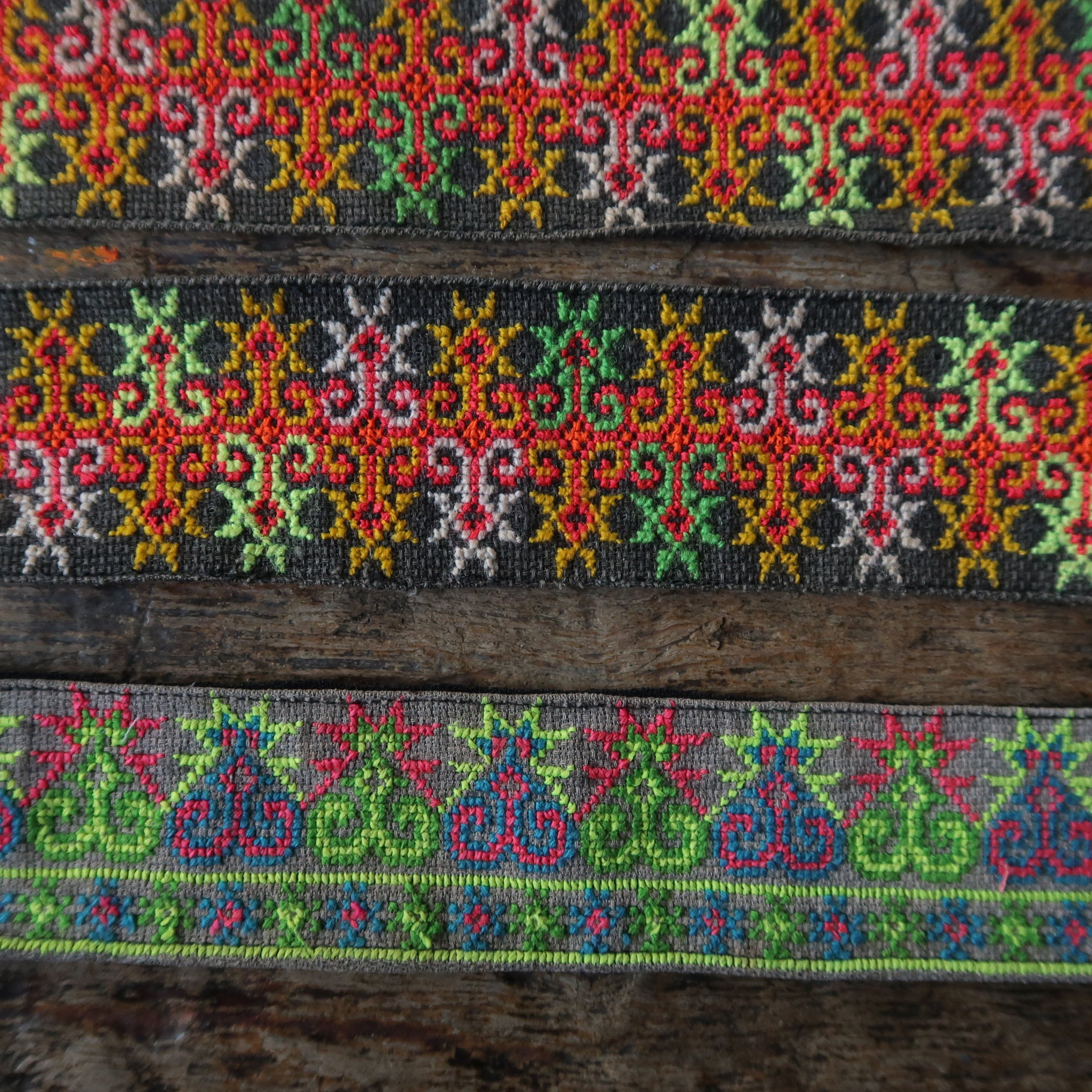 Hmong complete hand Cross Stitch Border for DIYEthnic | Etsy