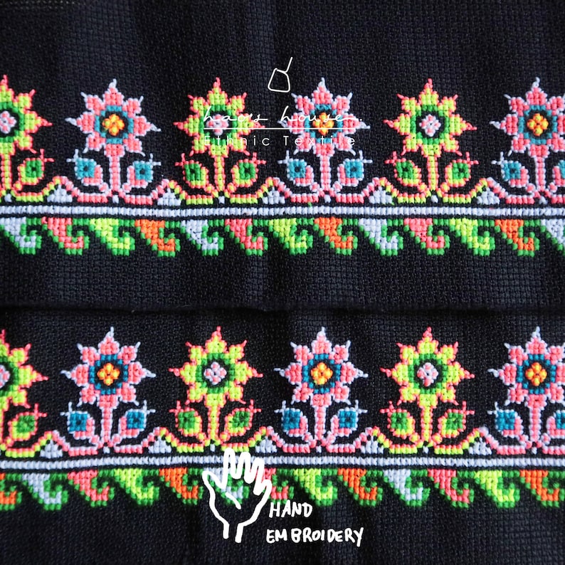 Hand Cross Stitch Border for Hmong Cloth,exotic Ethnic Strap,miao ...