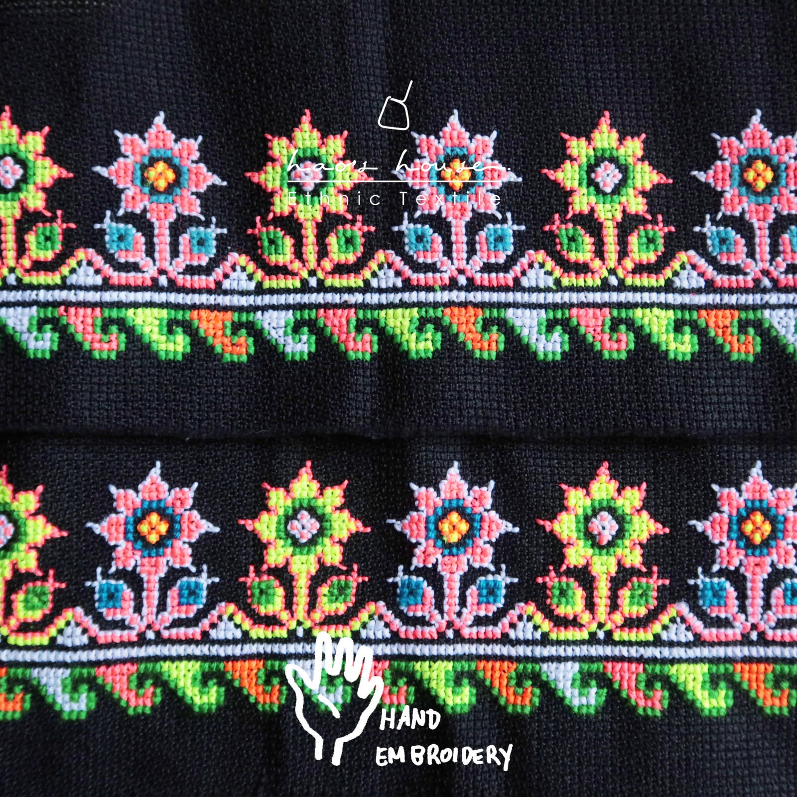 Hand Cross Stitch Border for Hmong Cloth,exotic Ethnic Strap,miao ...