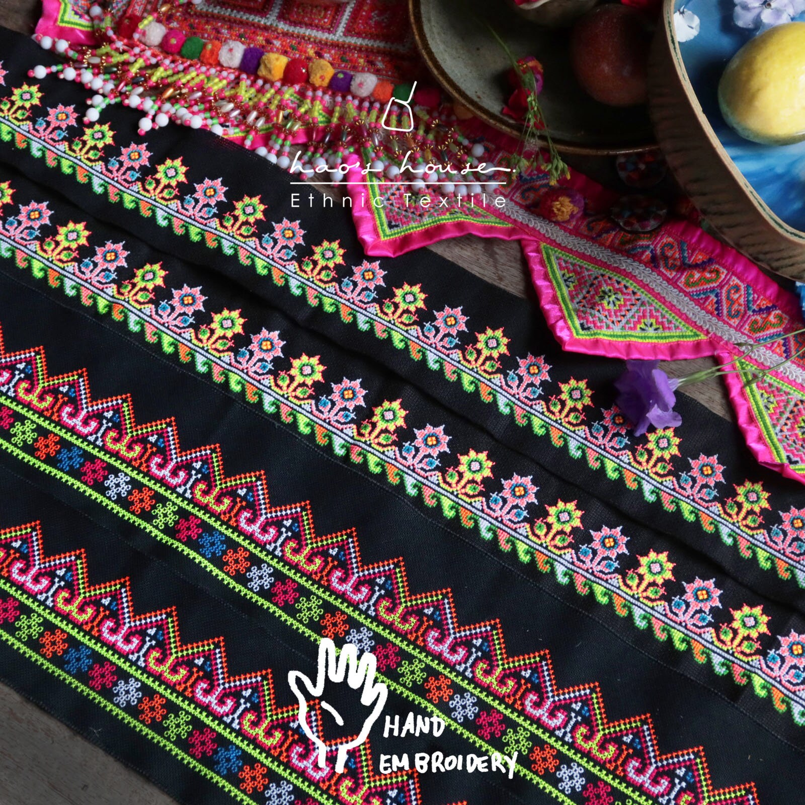Hand Cross Stitch Border for Hmong Cloth,exotic Ethnic Strap,miao ...