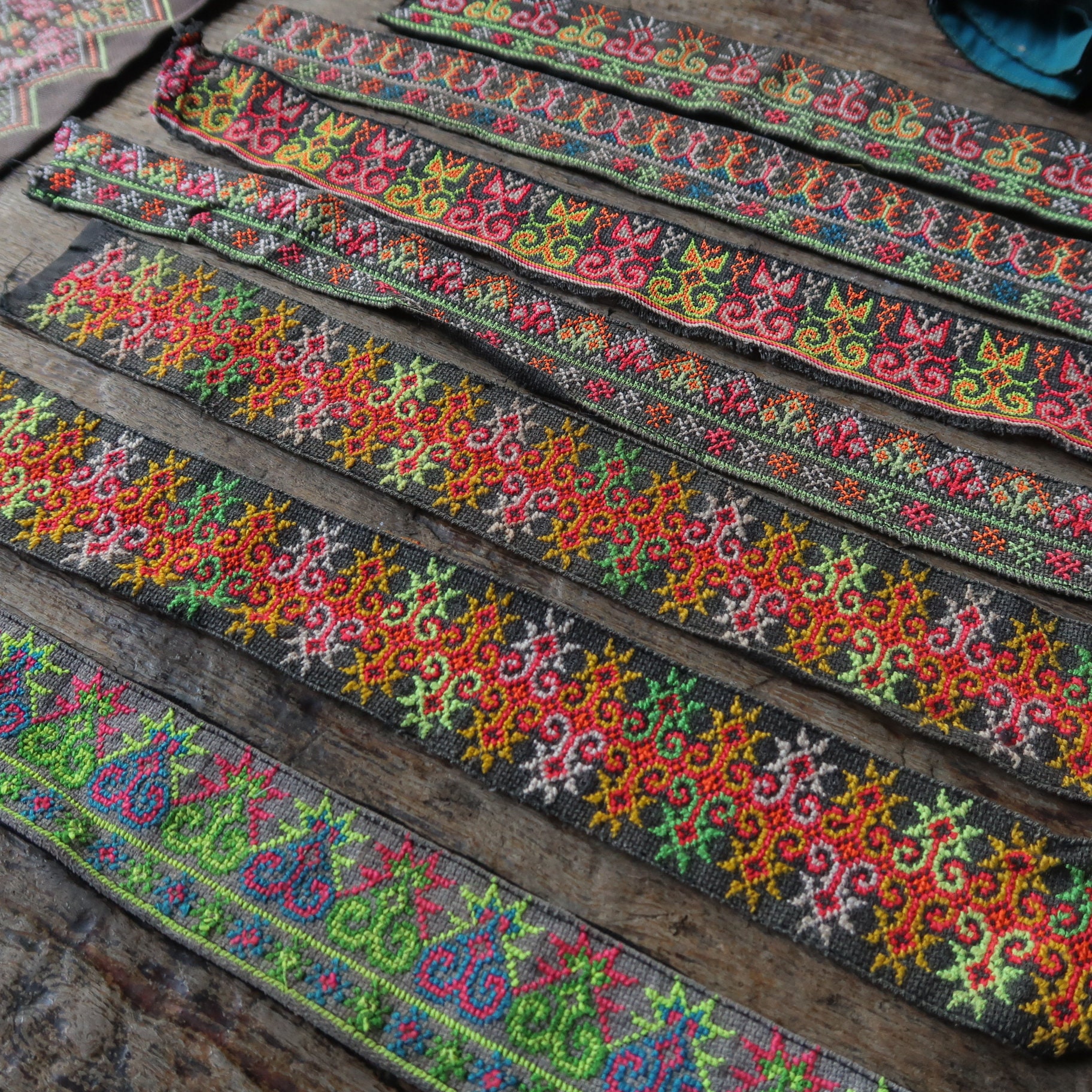 Hmong complete hand Cross Stitch Border for DIYEthnic | Etsy