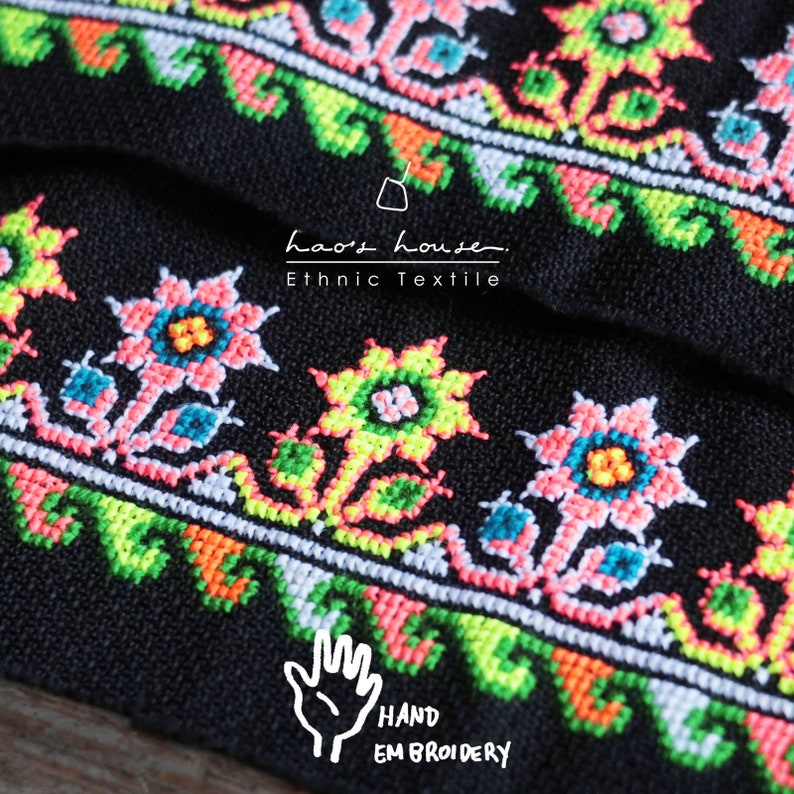 Hand Cross Stitch Border for Hmong Cloth,exotic Ethnic Strap,miao ...