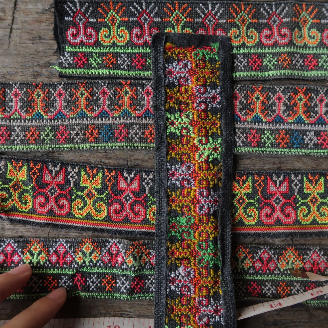 Hmong complete hand Cross Stitch Border for DIYEthnic | Etsy