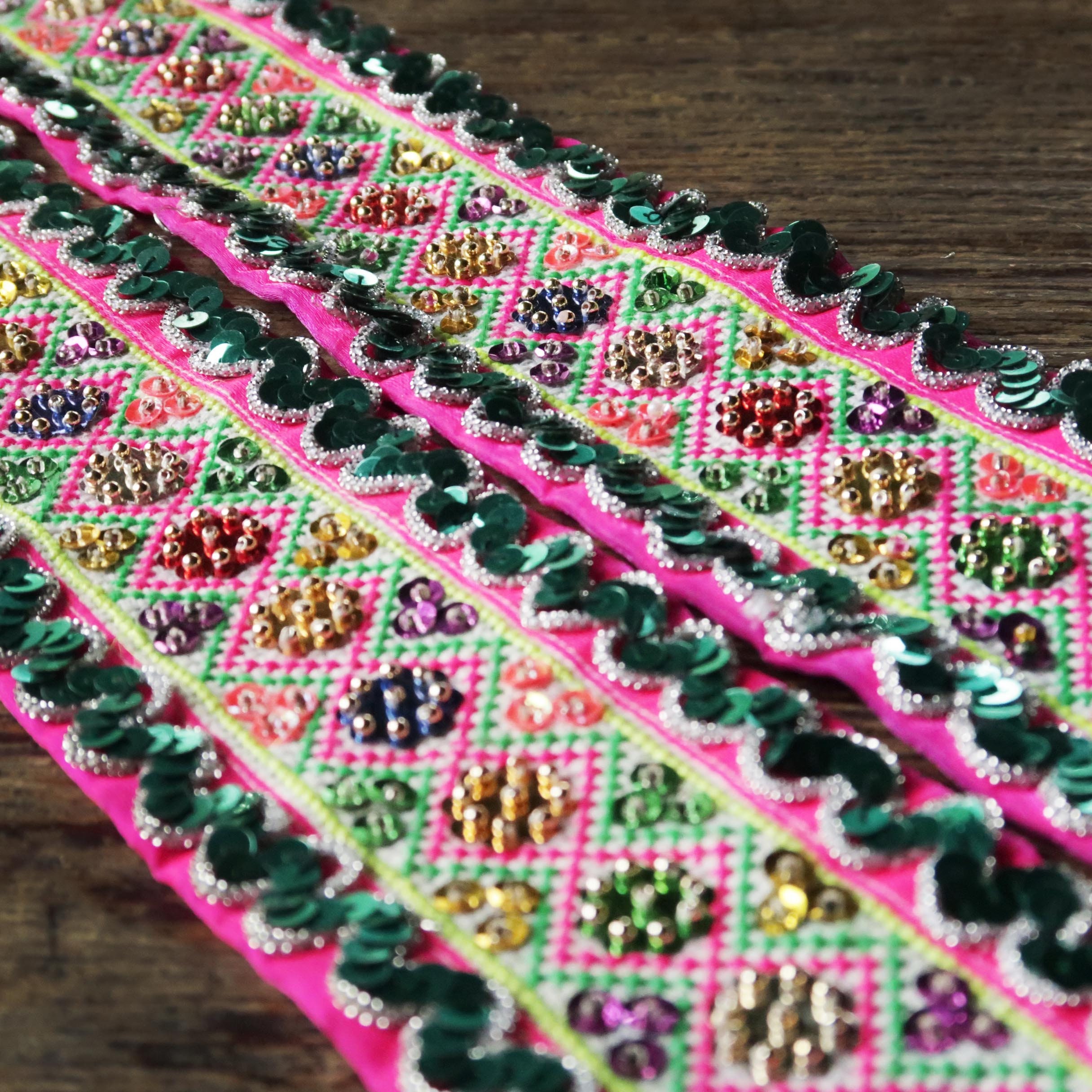 Hmong Applique Straps , Thai Hill Tribe Colorful Hand Embroidery ...