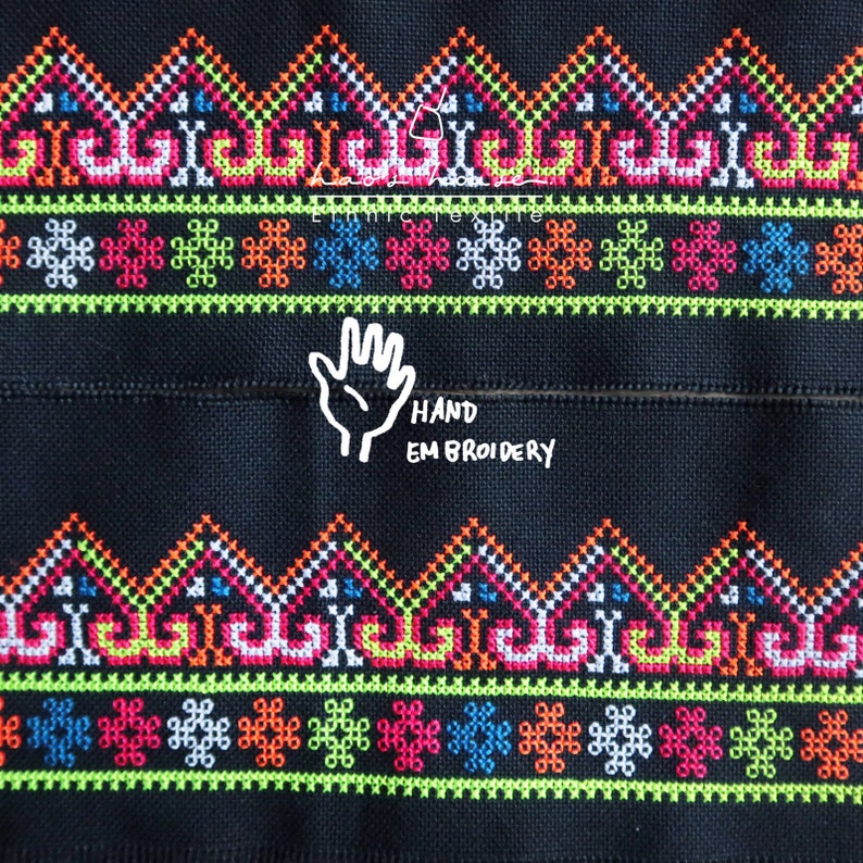 Hand Cross Stitch Border for Hmong Cloth,exotic Ethnic Strap,miao ...