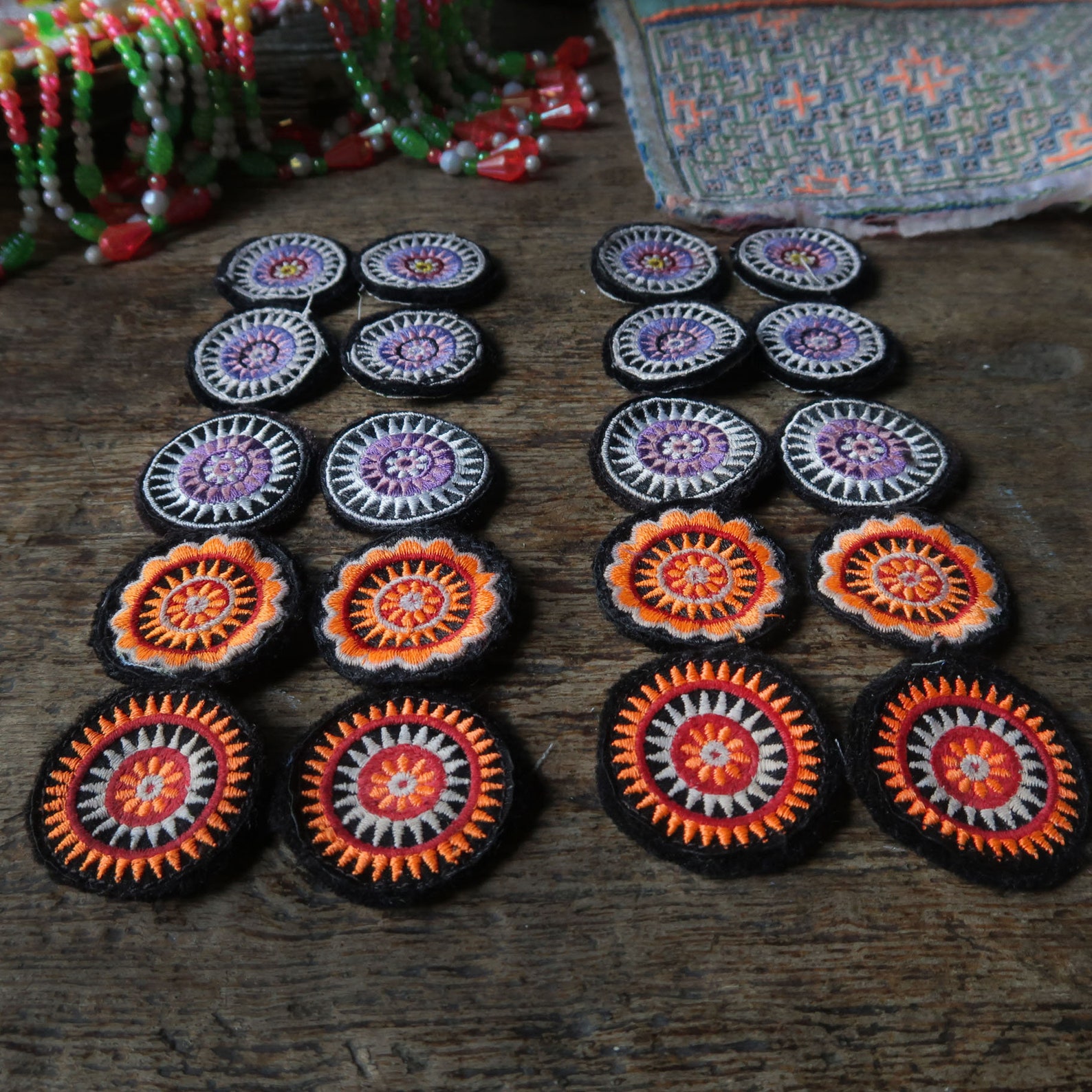 Old Hmong Embroidery Patches,thai Hill Tribe Patches,ethnic Applique ...