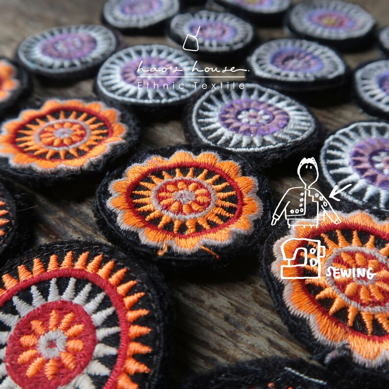 Old Hmong Embroidery PatchesThai Hill Tribe patchesEthnic | Etsy