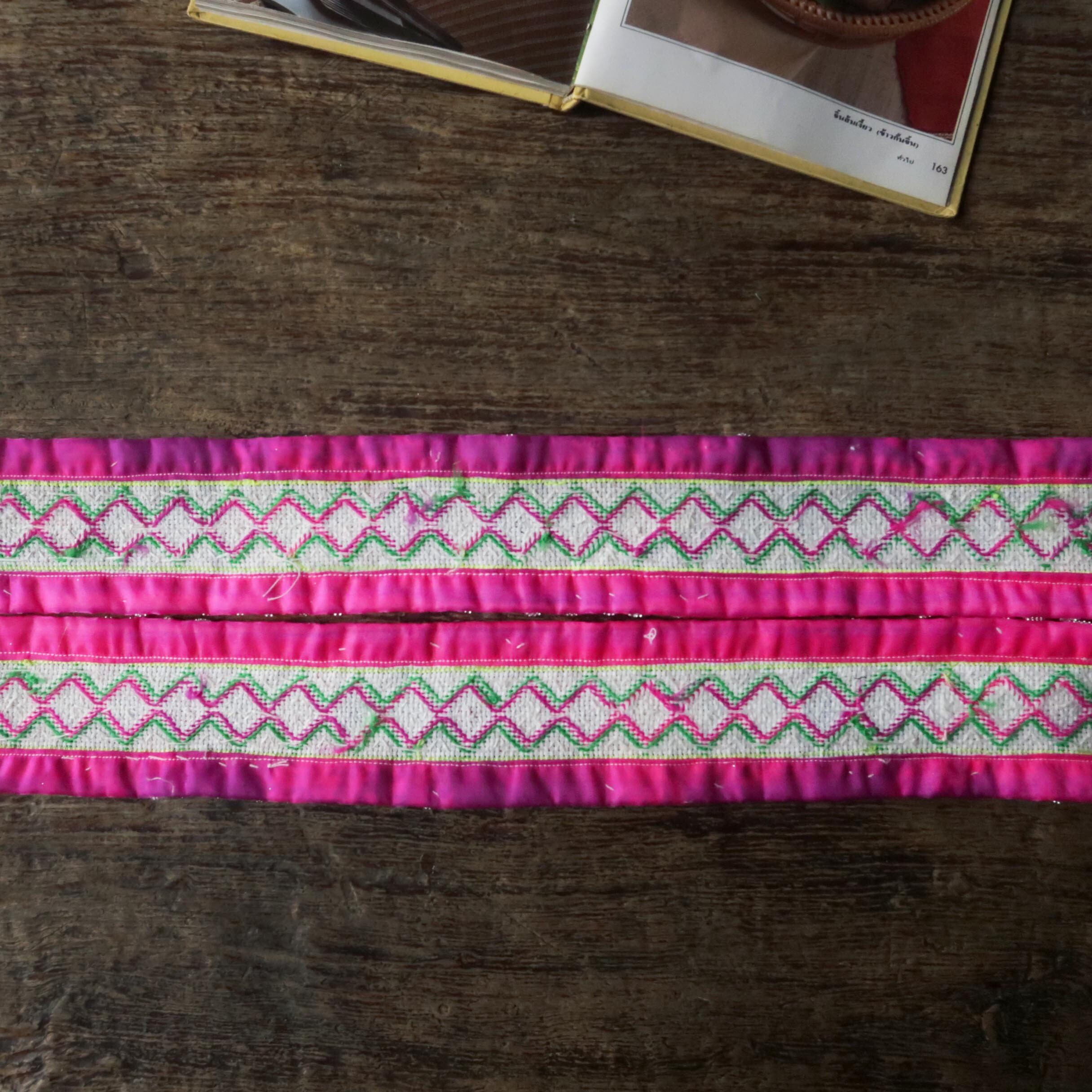 Hmong Applique Straps , Thai Hill Tribe Colorful Hand Embroidery ...