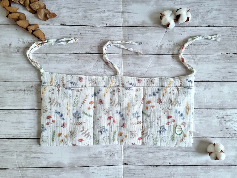 Cot Bed Organiser, Nappy Caddy, Nursery Nappy Toy Storage, Crib ...