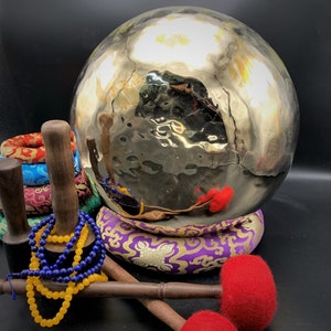 12 Inch Plain Singing Bowl, Handmade Tibetan Singing Bowl Comes With a ...