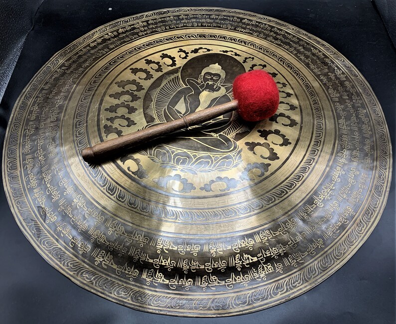 Tibetian Gong Bell Unique and Beautifully Carved Gong Bell - Etsy