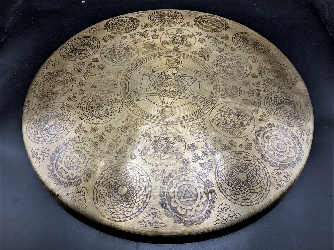 Unique and Beautiful Tibetan Gong Bell Absolute Handcarved | Etsy