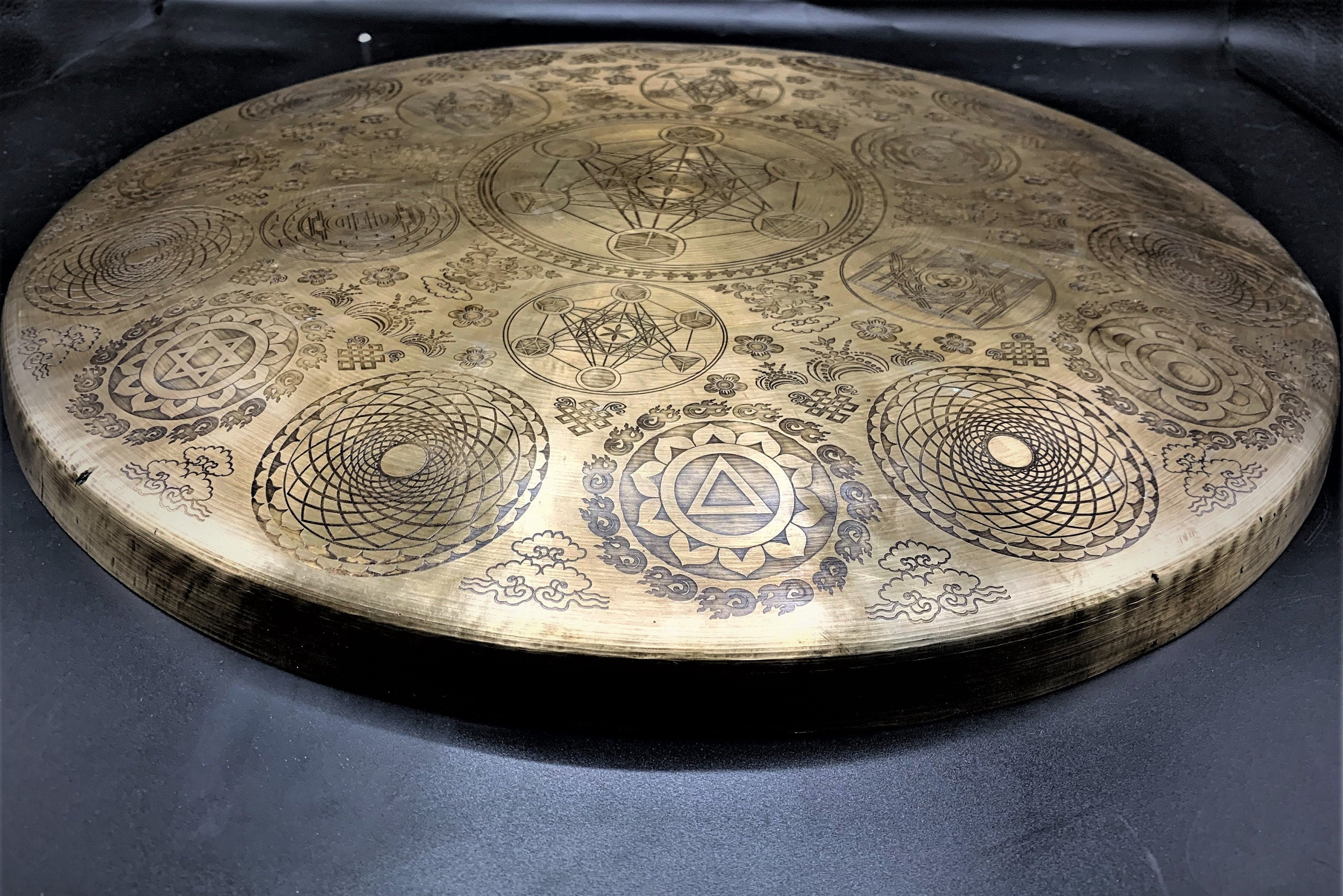 Unique and Beautiful Tibetan Gong Bell Absolute Handcarved | Etsy