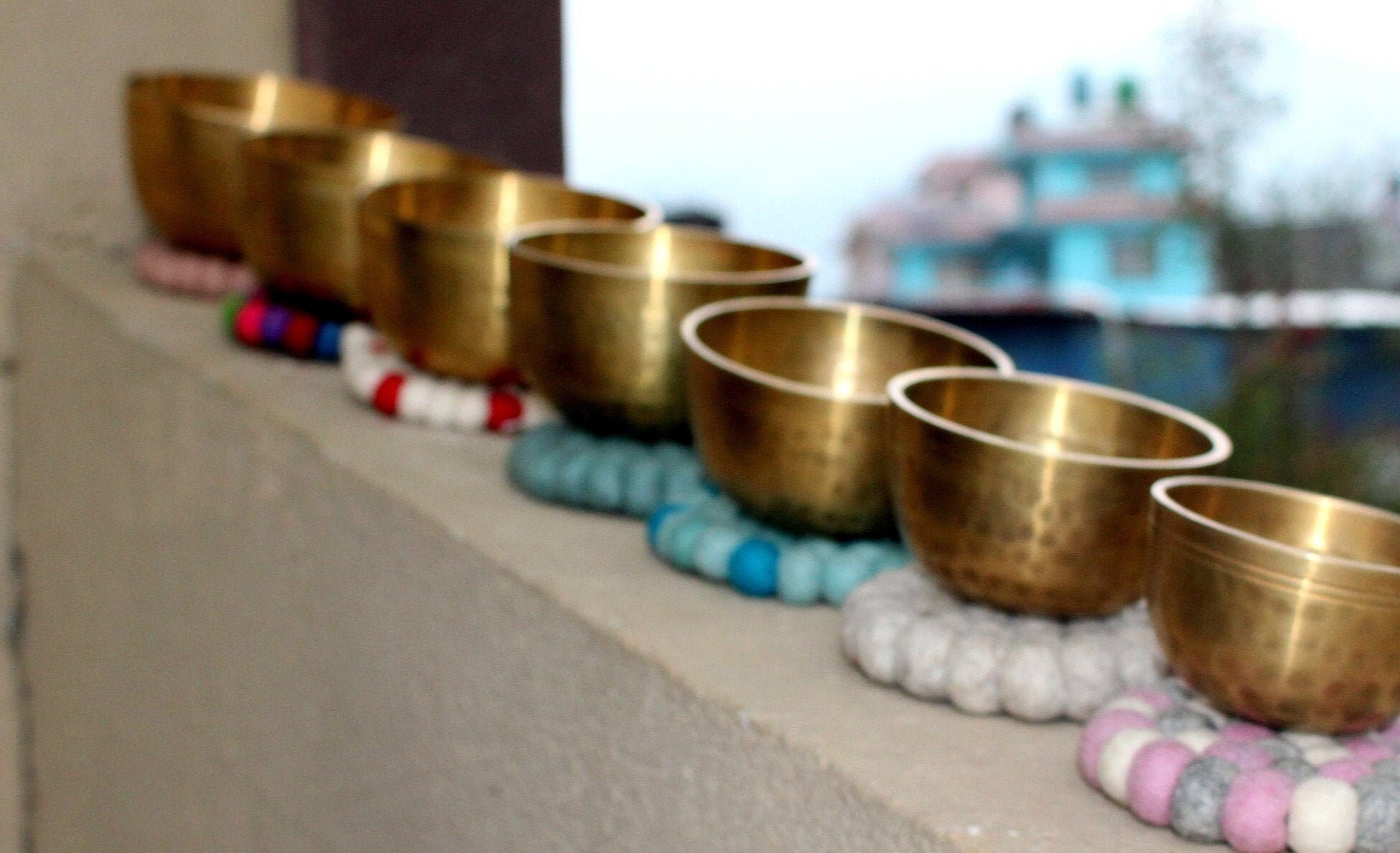 Singing Bowl Set Brass Hand Beaten Set of 7 for Meditation and - Etsy