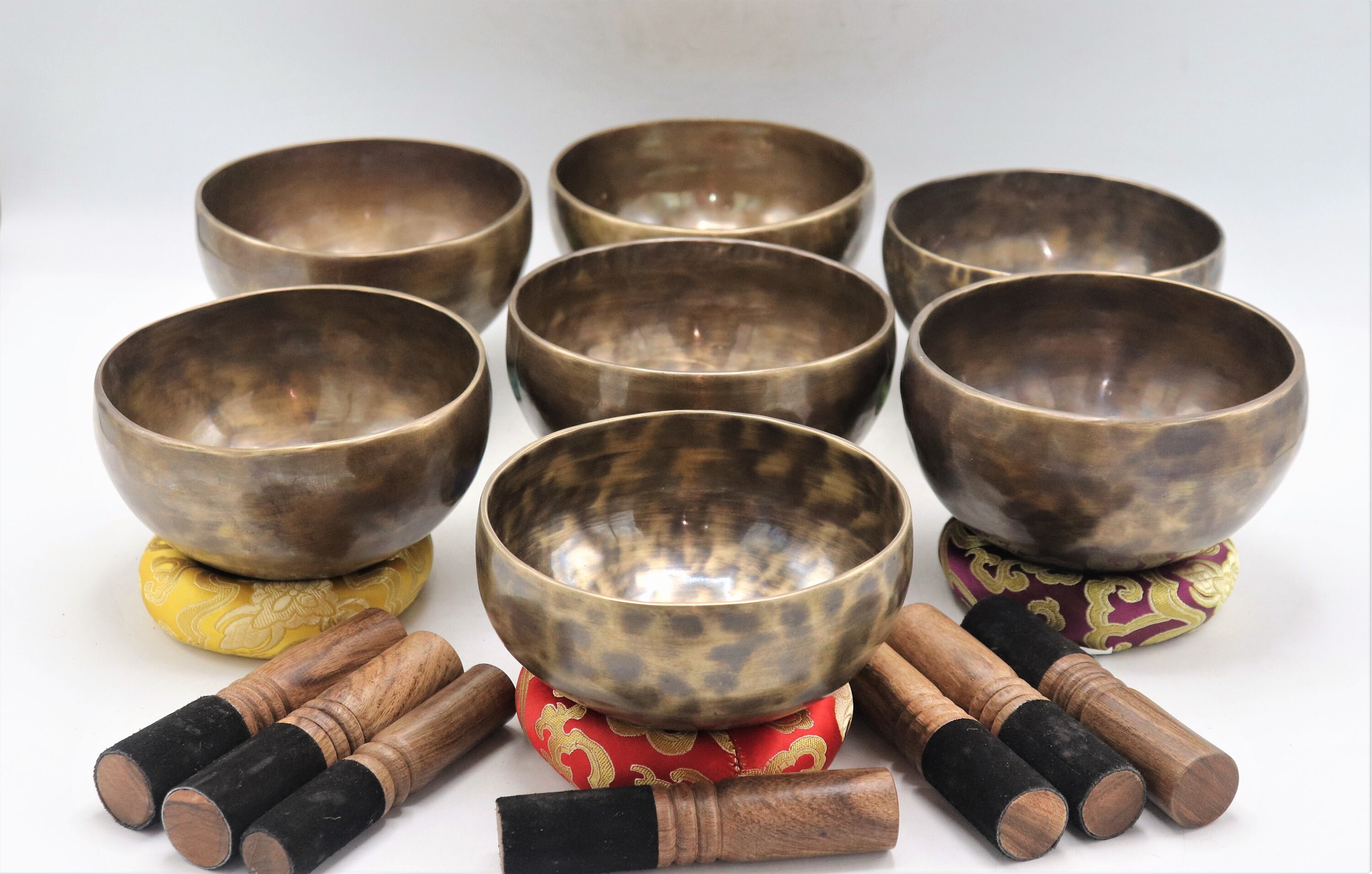 Authentic Tiger Antique Singing Bowl Set Set of Seven - Etsy