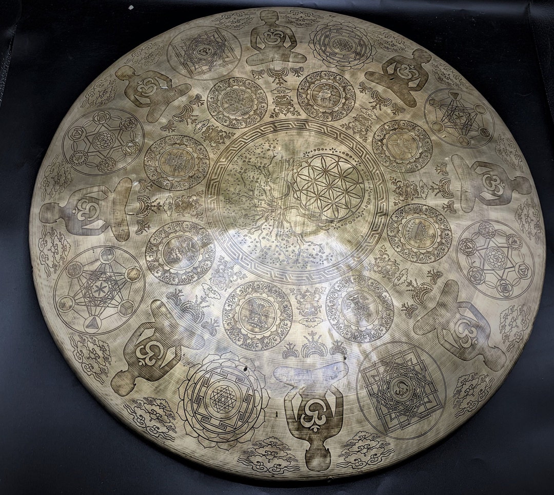 23 Inch Unique and Beautiful Tibetan Gong Bell - Pure and Pleasant ...