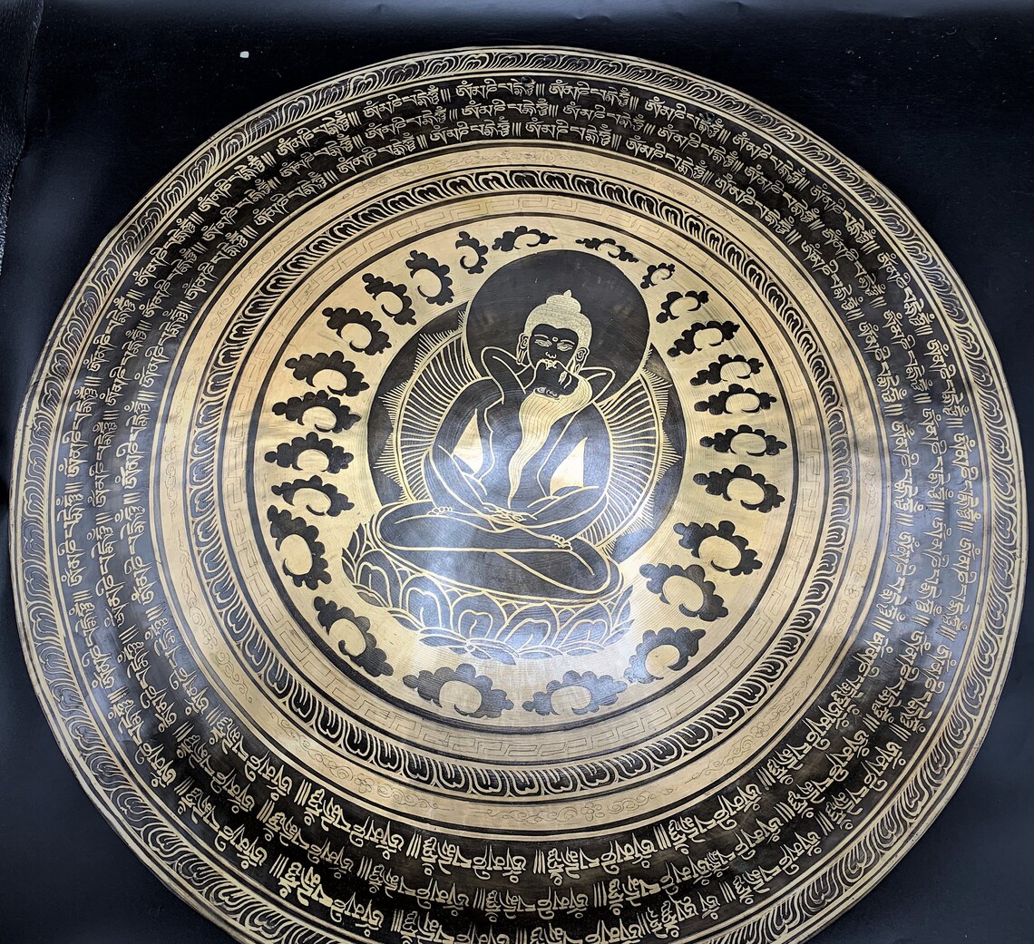 Tibetian Gong Bell Unique and Beautifully Carved Gong Bell - Etsy