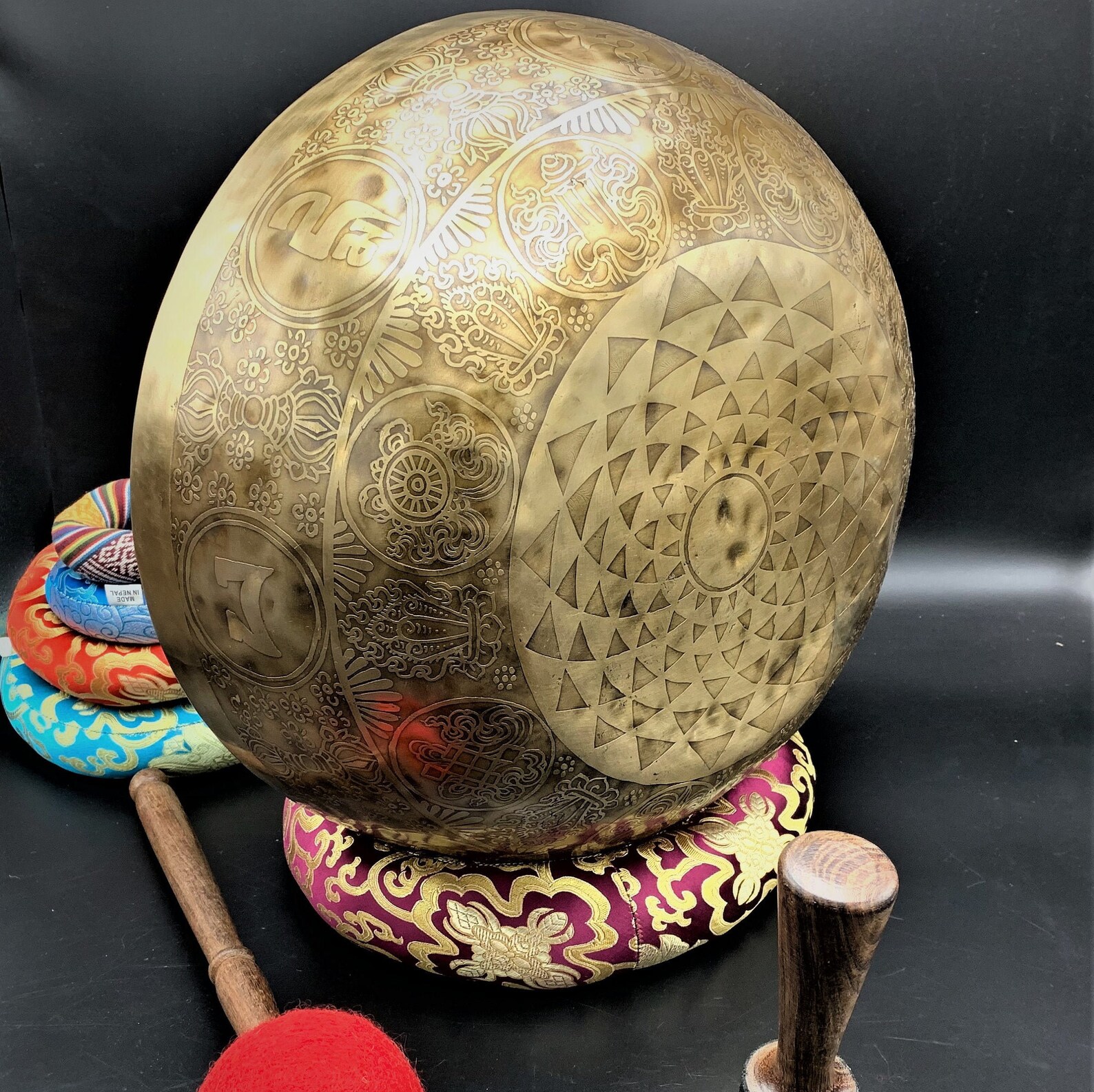 Stunning and Unique 15 inch Large singing bowl Tibetan | Etsy