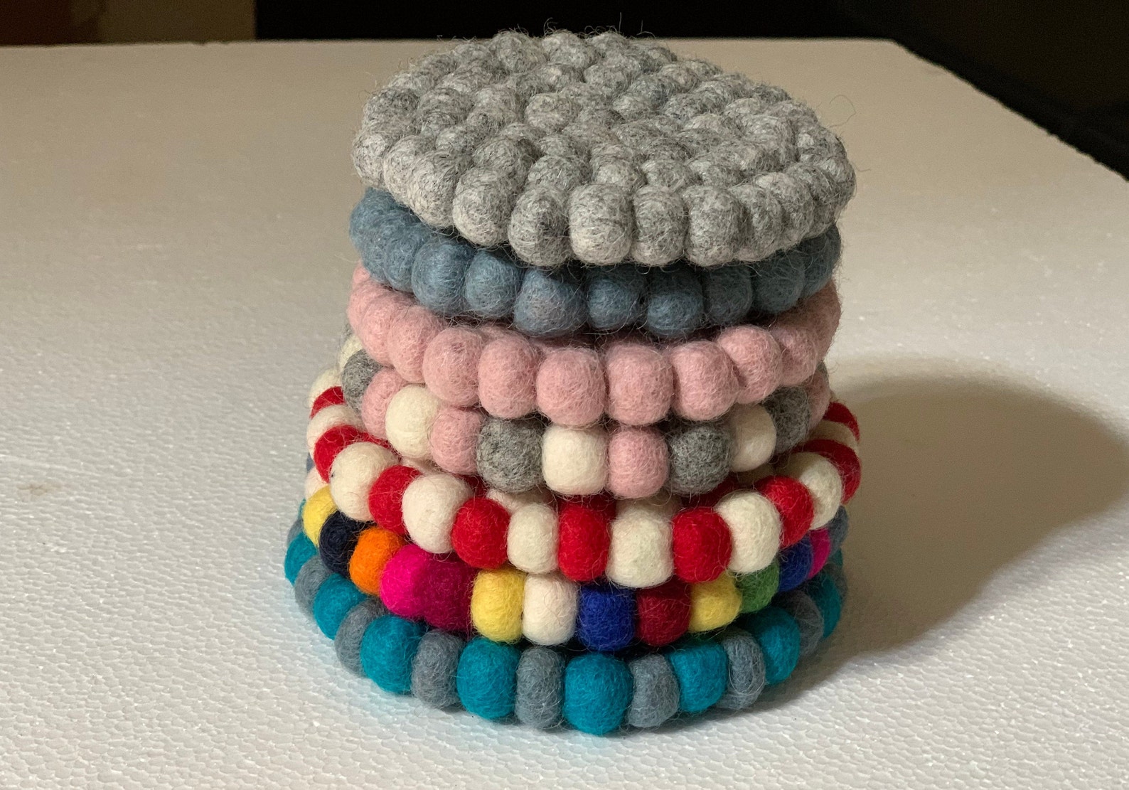 Set of Seven Felt Cushion Pure Handmade Felt Resting Cushion - Etsy