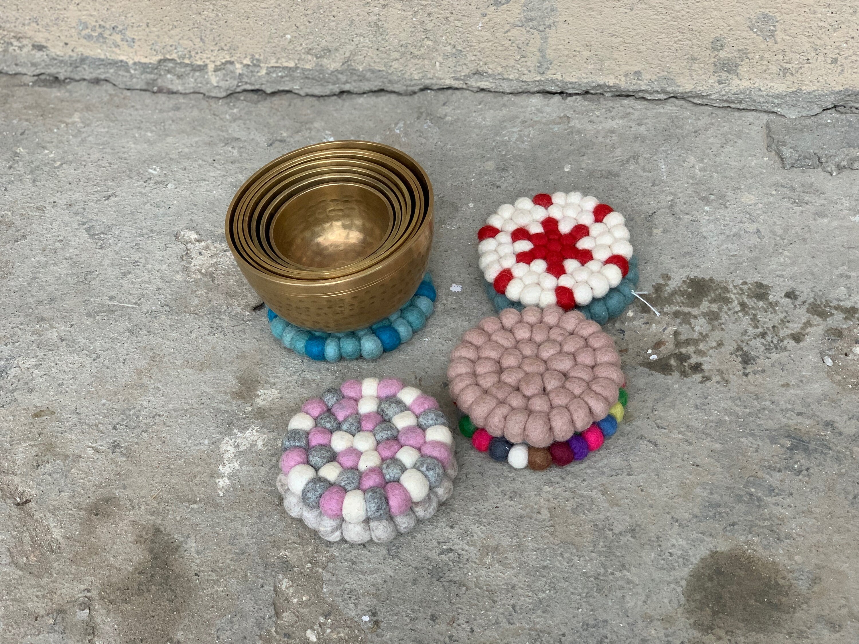 Singing Bowl Set Brass Hand Beaten Set of 7 for Meditation and - Etsy