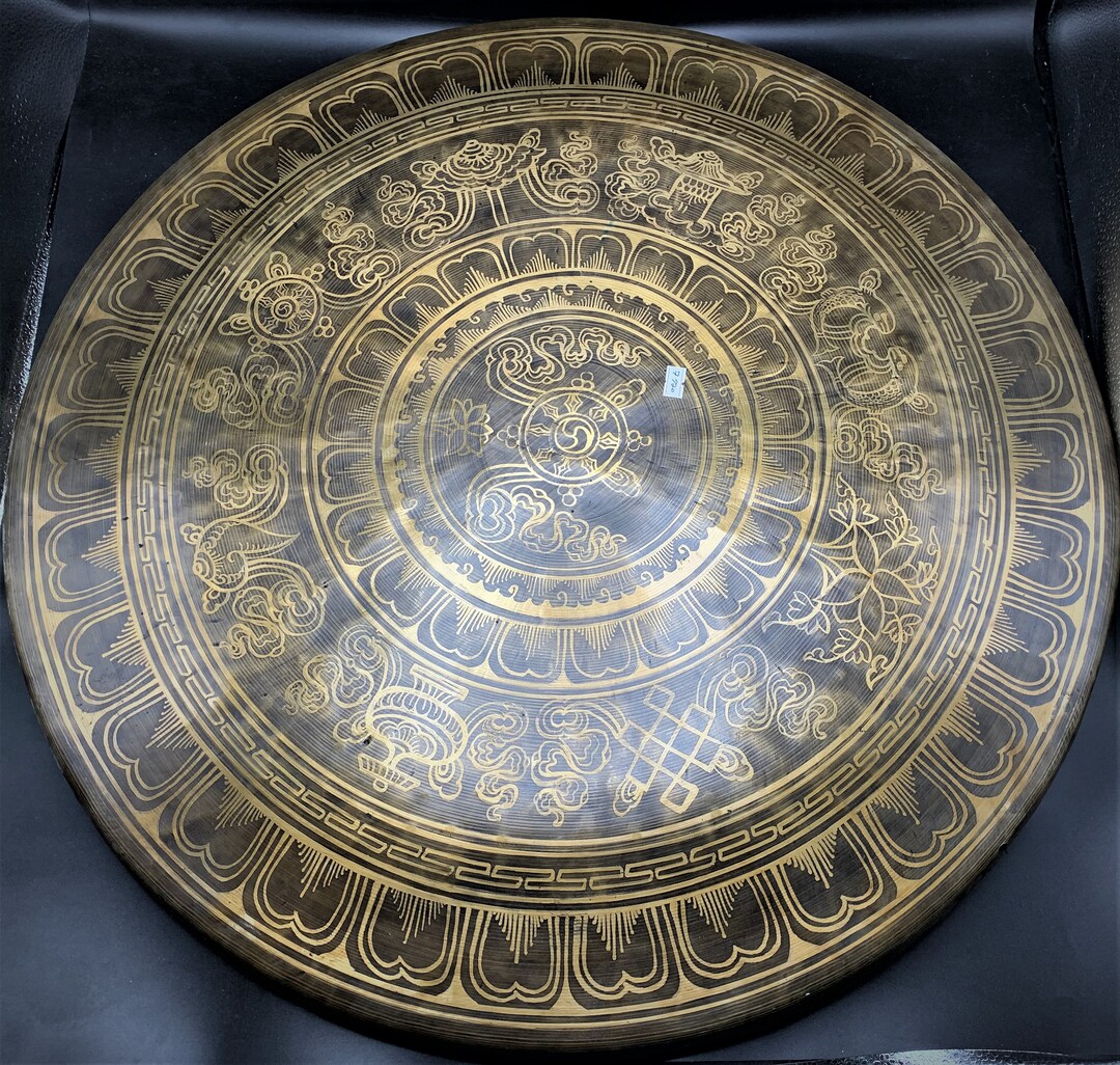 Tibetian Gong Bell, 23 Inches Unique and Beautiful Handmade Gong Bell ...