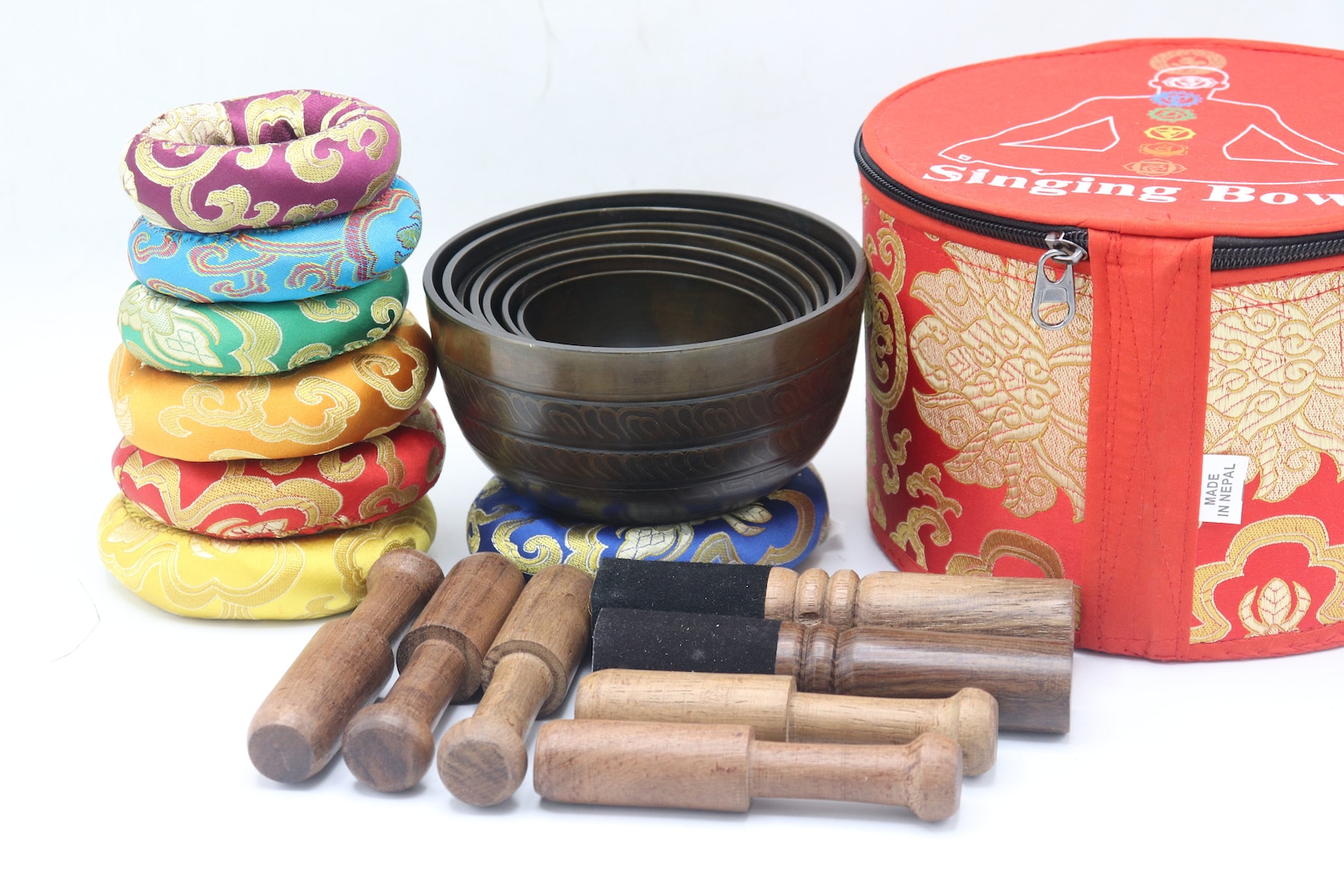 Brown Chakra Singing Bowl Set-set of 7 Singing Bowl chakra | Etsy