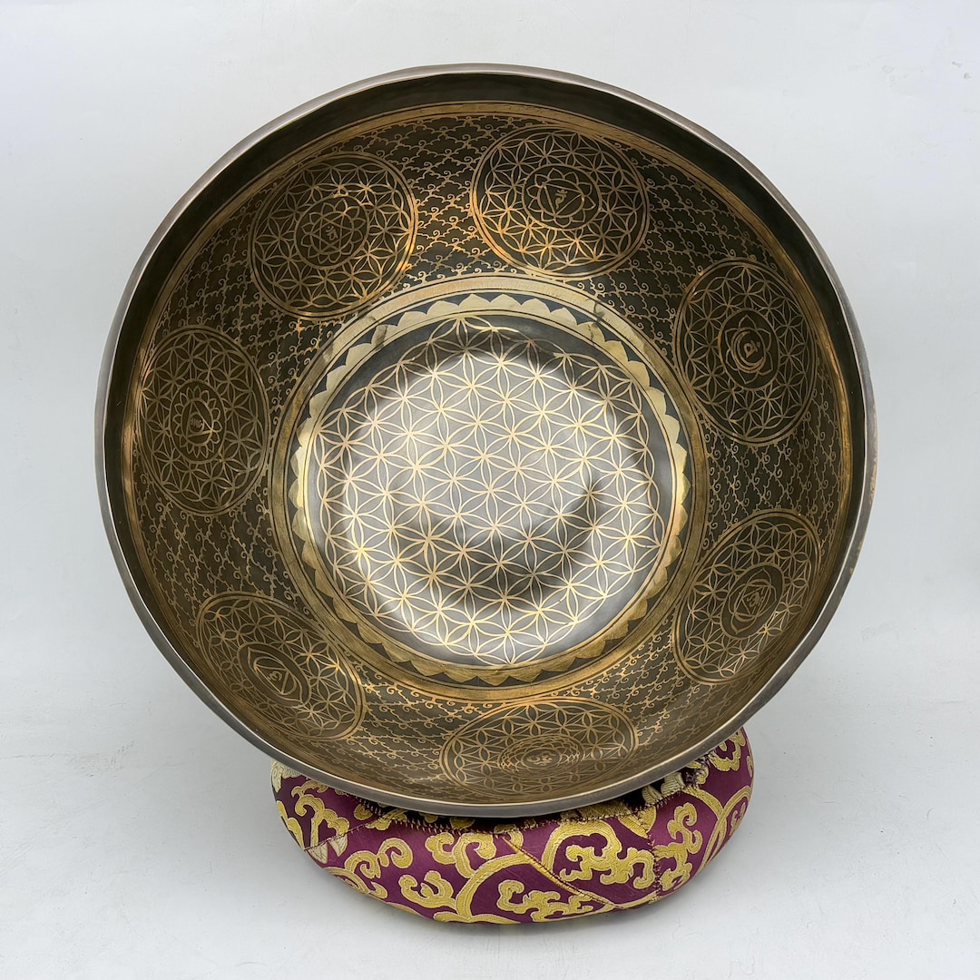 15 Inche-24 Inches Flower of Life Standing Feet Therapy Bowl-adorned ...