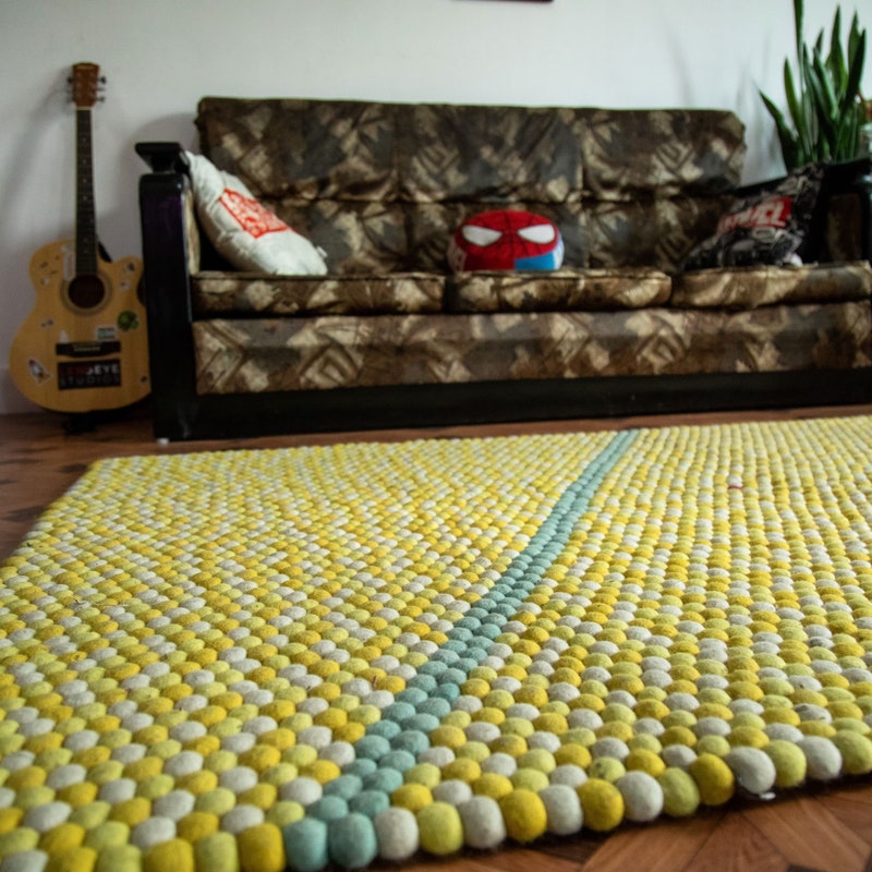 Felt Ball Rug - Etsy