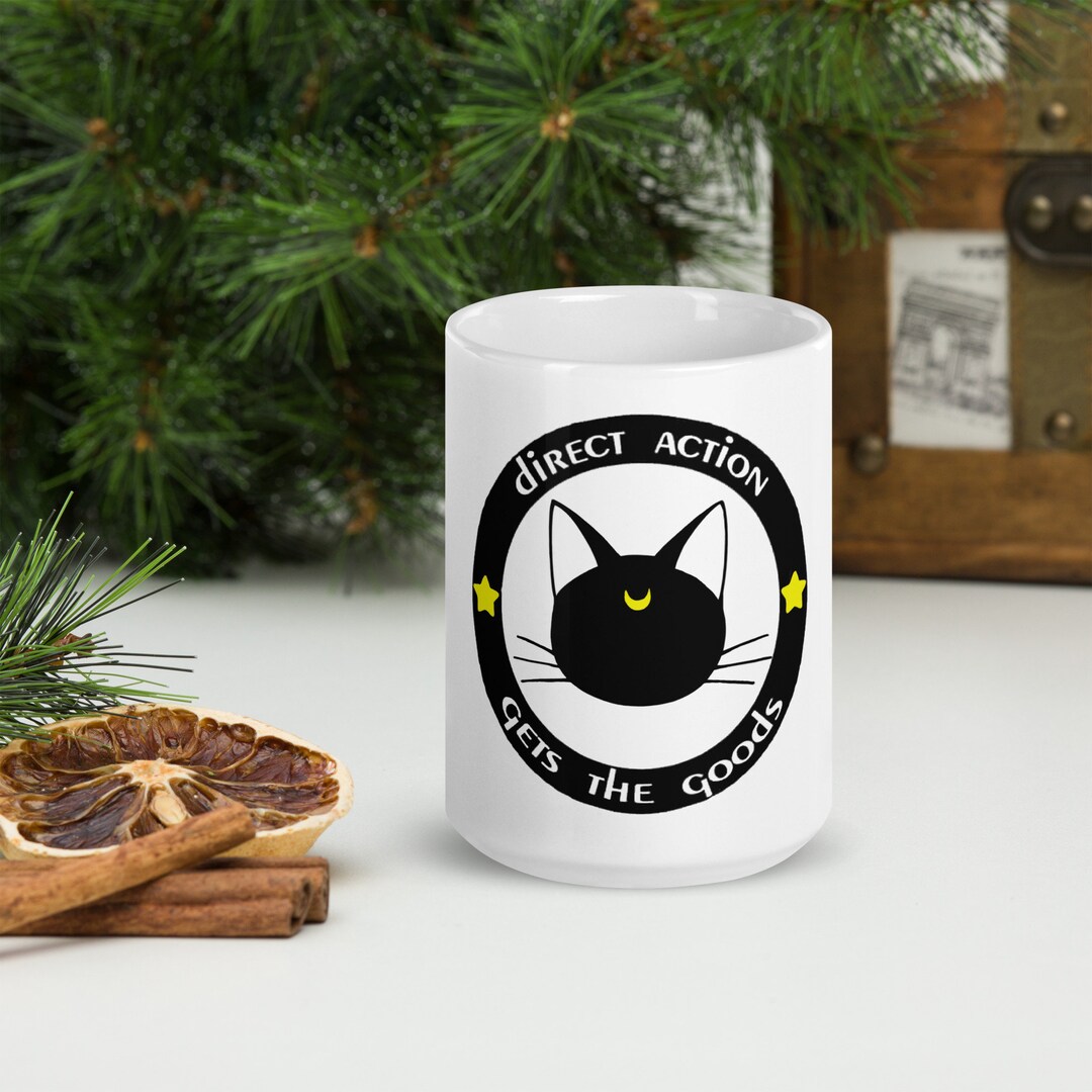 Products Antifa Sailor Moon Sabcat White Glossy Mug - Etsy