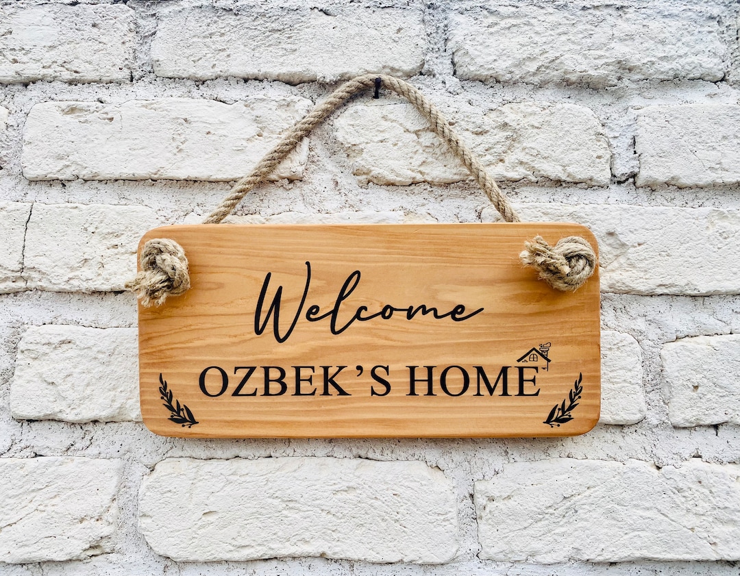 Personalise Wooden Hanging Door Sign - Etsy