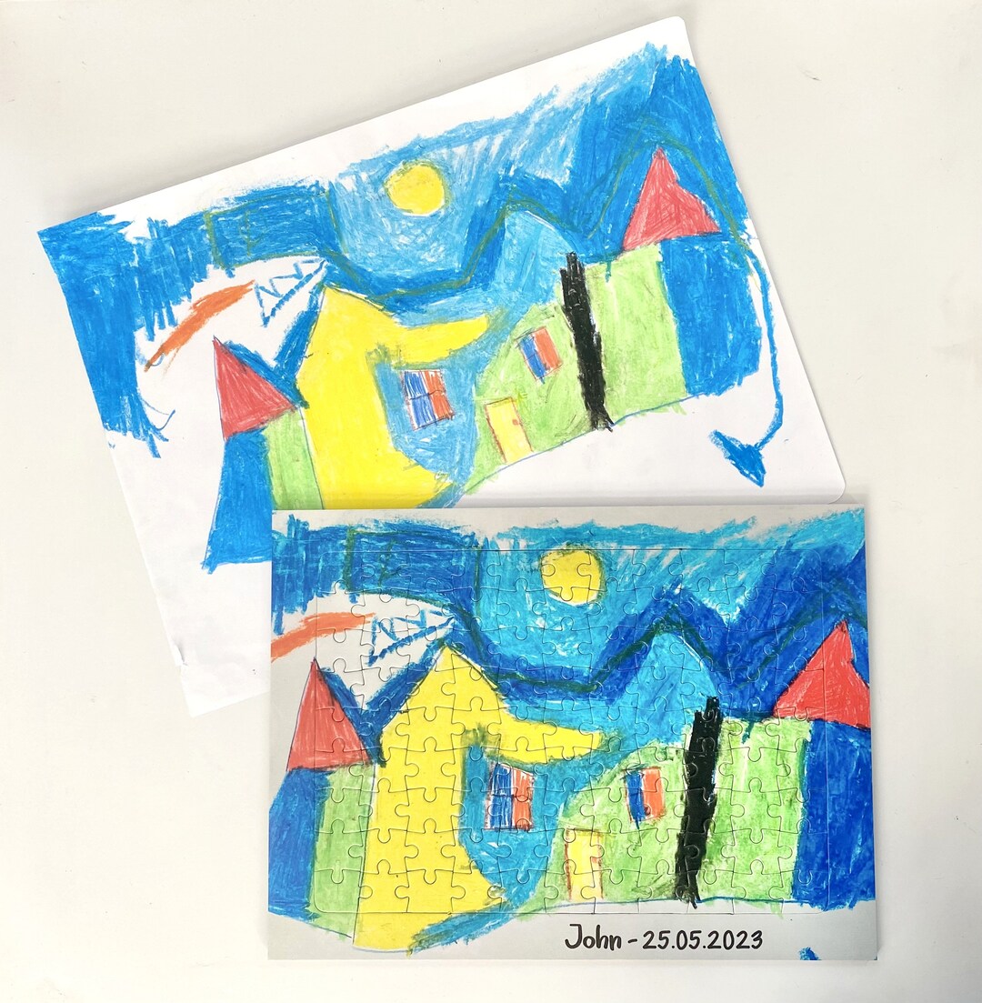 Personalized Puzzle, Kids Drawings, Jigsaw, Custom Puzzle With Your ...