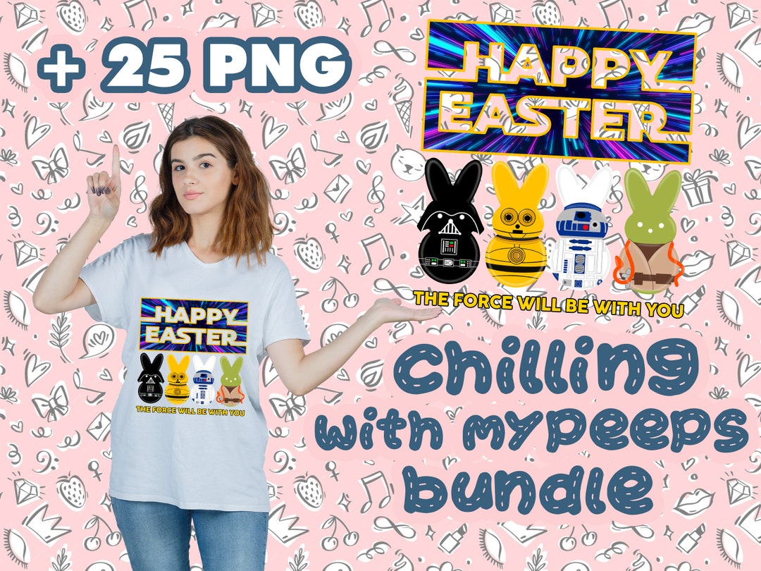 25 Chilling With My Peeps Bundle Png, Easter Cartoon PNG, Cute Easter ...