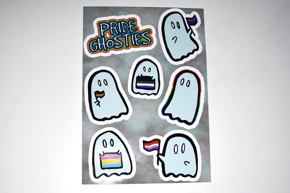 Pride Ghostie Stickers A5 Sticker Sheet | Etsy