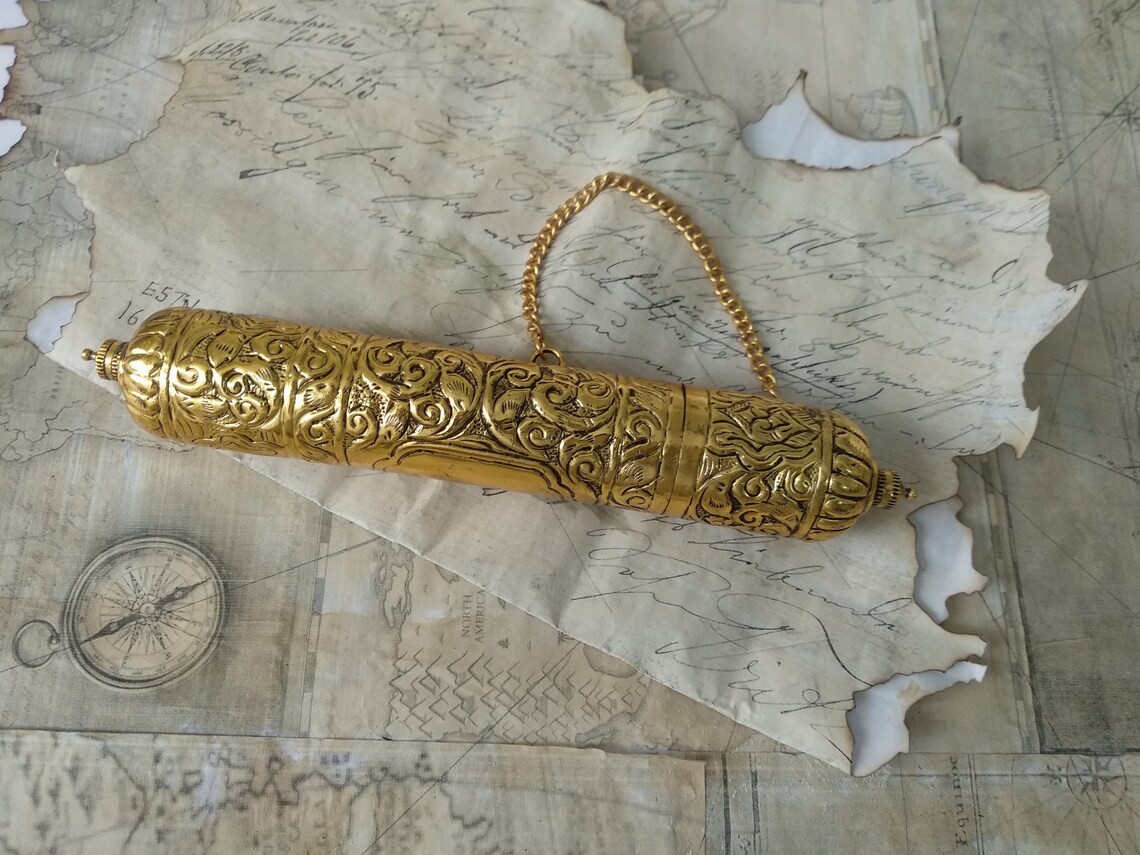 Parchment Scroll Old Parchment Parchment Holder Scroll Holder | Etsy