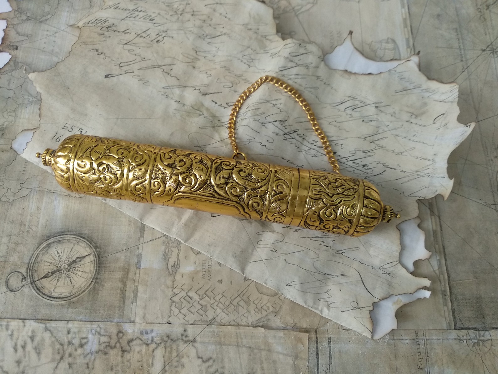 Parchment Scroll Old Parchment Parchment Holder Scroll Holder | Etsy