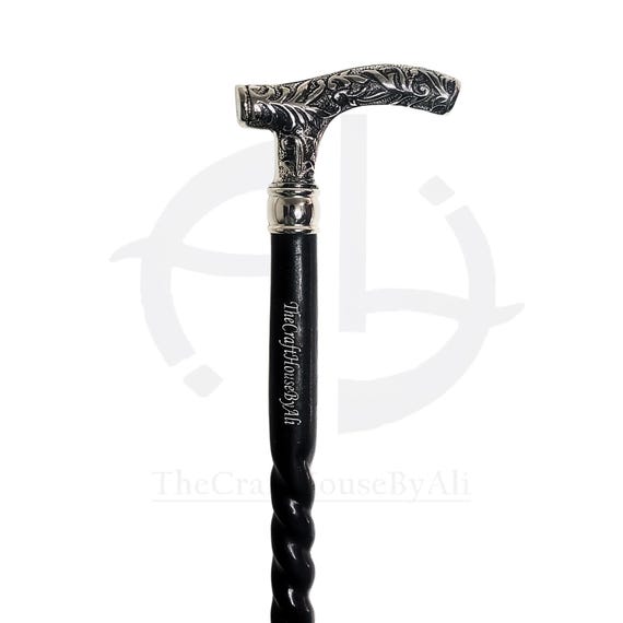 Victorian Walking Stick SouvNear 95.5 Cm Victorian Antique Golden