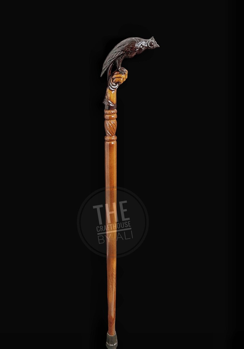 Rare Victorian RAVEN Cane Personalized Cane Falcon Hawk Handcrafted ...