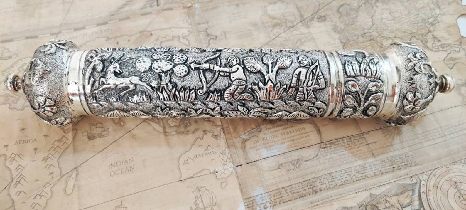 Parchment Scroll Brass Megillah Cases Parchment Holder A4 Size Paper ...