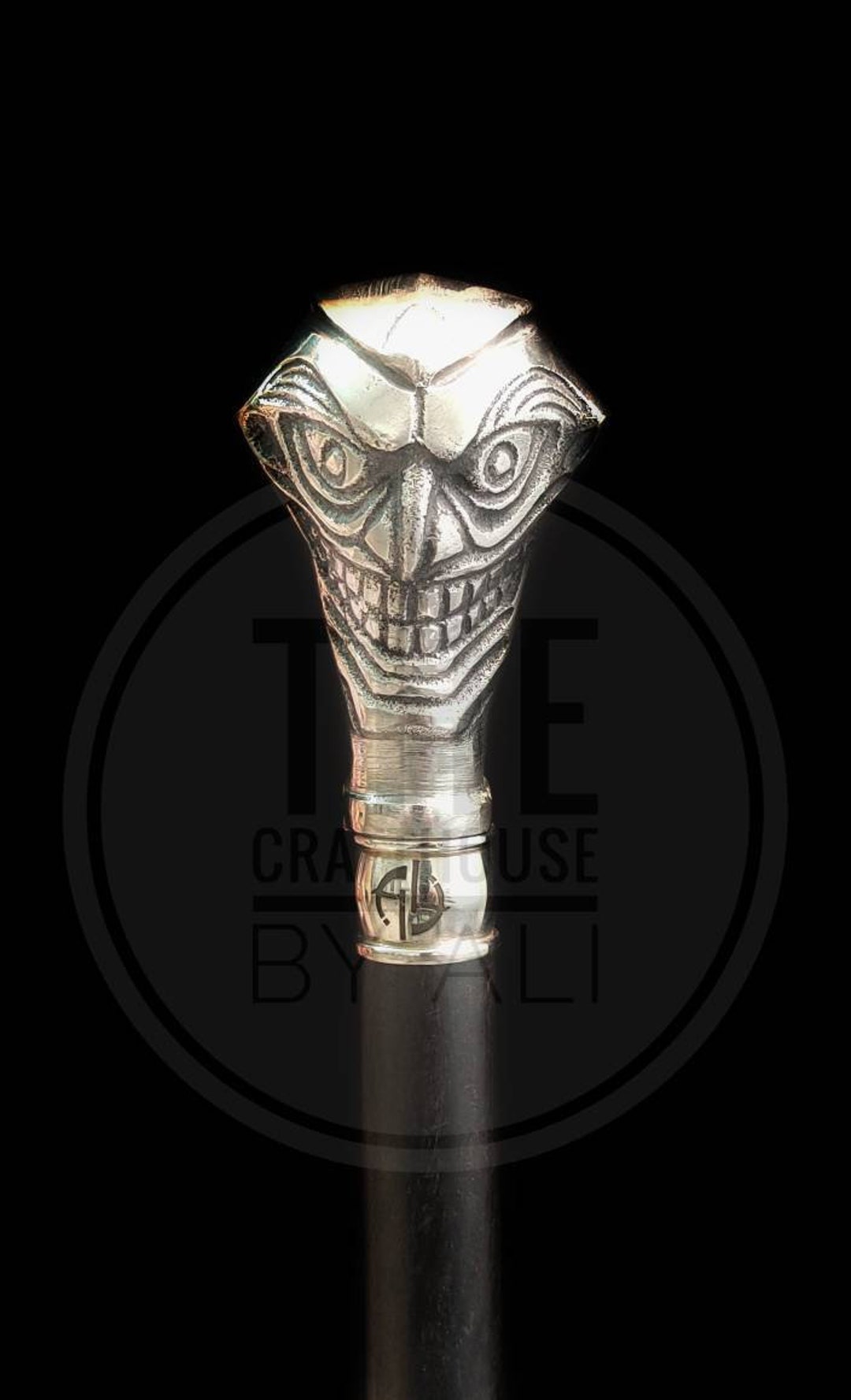 The Joker DC Comics Walking Stick Cane Cast Metal Handle With Wooden ...
