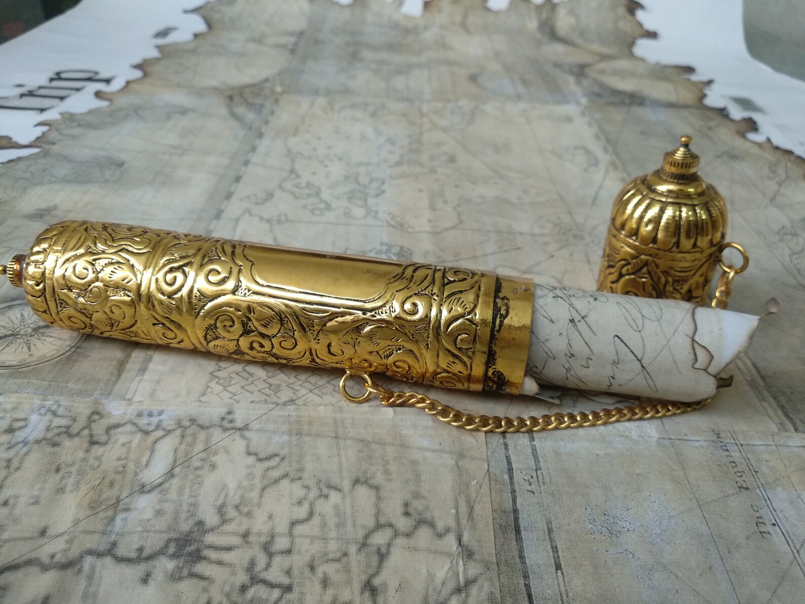 Parchment Scroll Old Parchment Parchment Holder Scroll Holder | Etsy