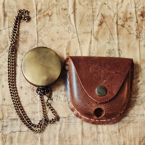Compass With Leather Pouch, Working Compass, Engraved Compass ...