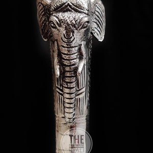 Walking Stick Elephant Handle Full Silver Elephant Head Handle Brass ...