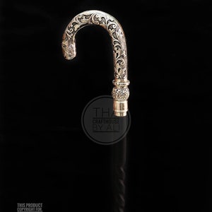 Sterling Silver Walking Stick Cane Silver Platted Victorian Walking ...