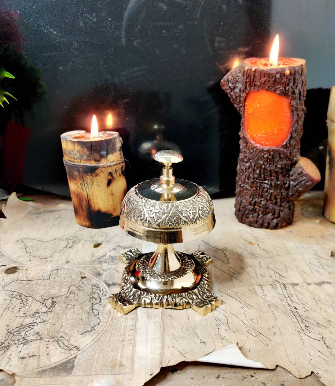 Triangle Dinner Bell Brass Bell Hand Bell Table Top Bell Desks Bell ...