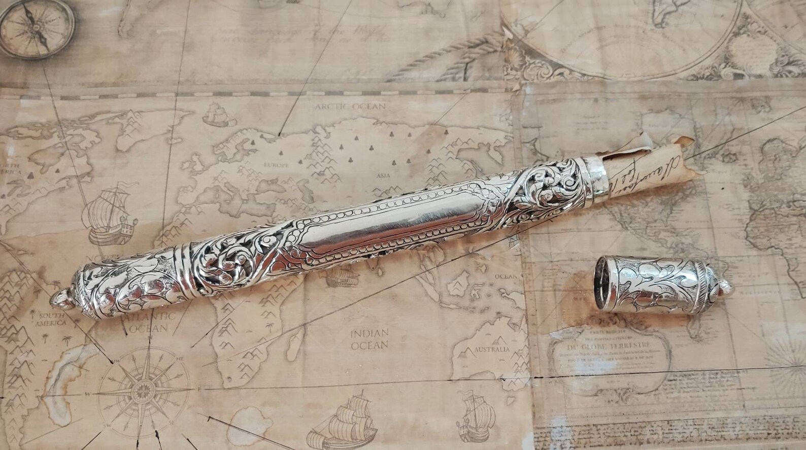 Parchment Scroll Old Parchment Parchment Holder Scroll Holder - Etsy