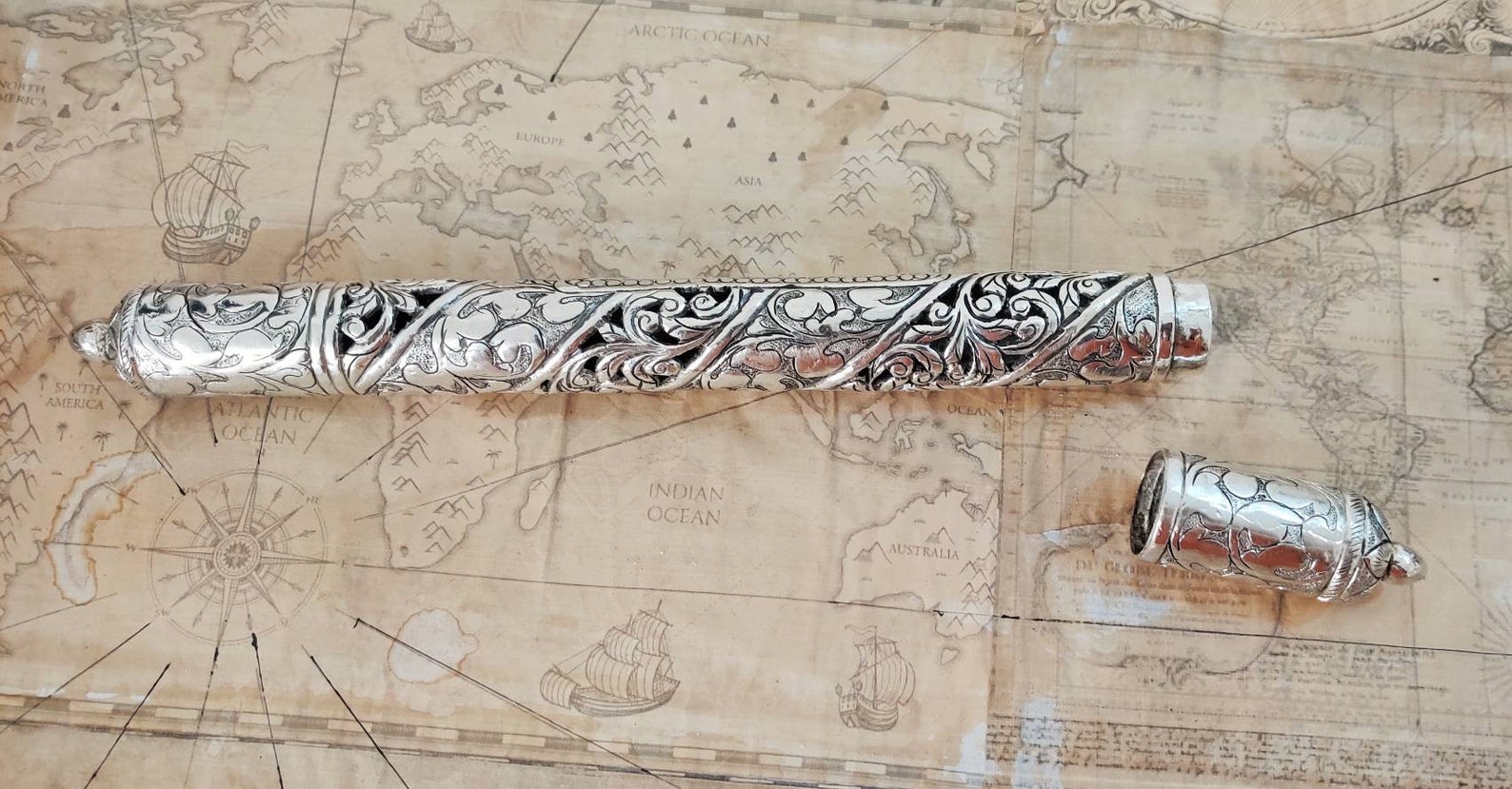 Parchment Scroll Old Parchment Parchment Holder Scroll Holder - Etsy