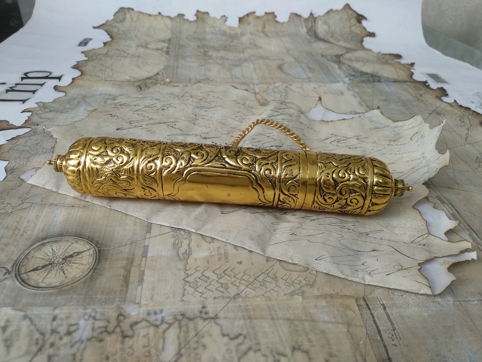 Parchment Scroll Old Parchment Parchment Holder Scroll Holder | Etsy