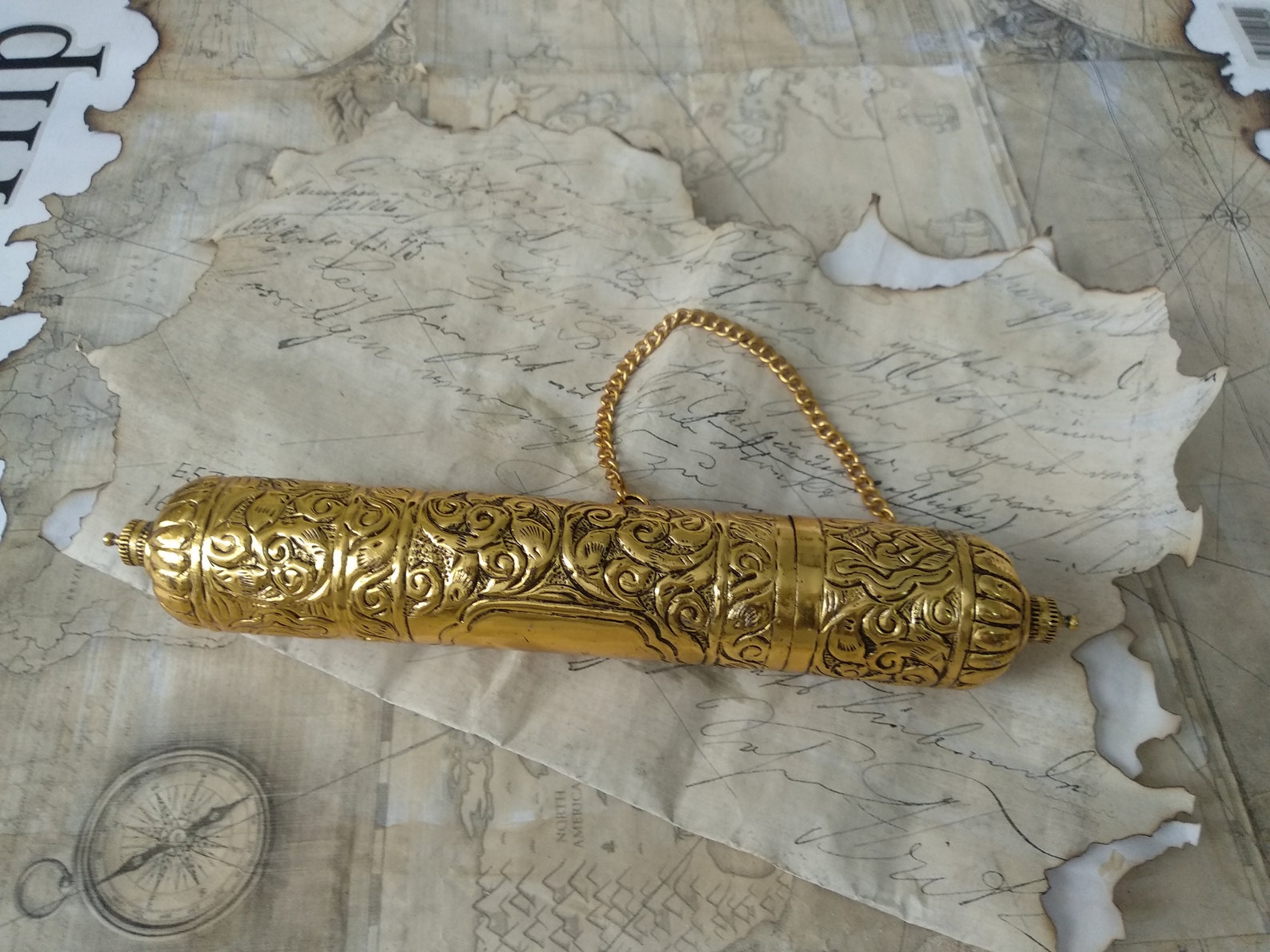 Parchment Scroll Old Parchment Parchment Holder Scroll Holder | Etsy