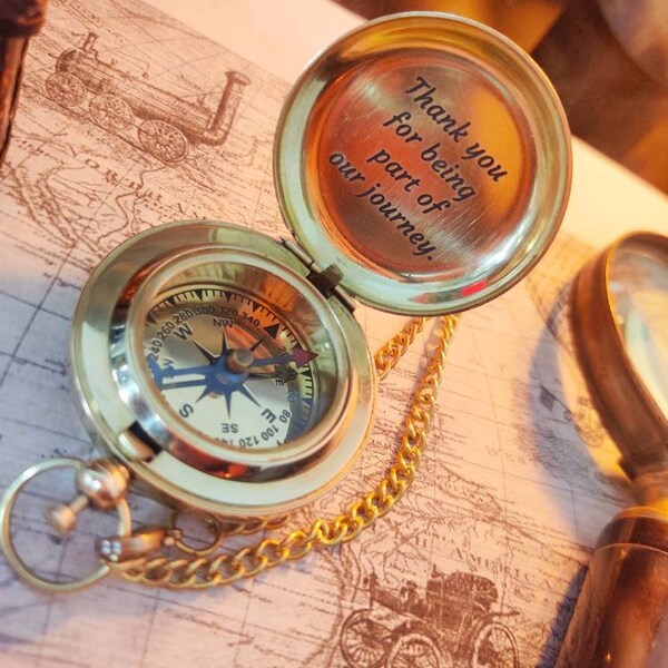 Engraved Compass - Etsy