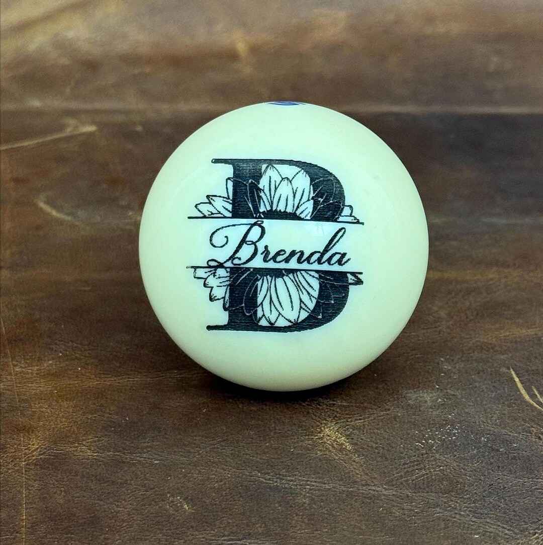 Engraved Cue Ball – Personalized Billiards Ball Gift, Custom Pool Ball ...